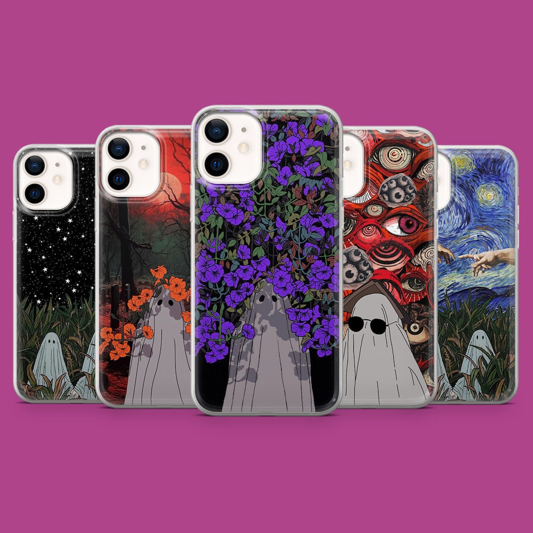 Haunting Phone Case Ghost Red Eye Cover Fits for iPhone 17 16 15 14 13 ...