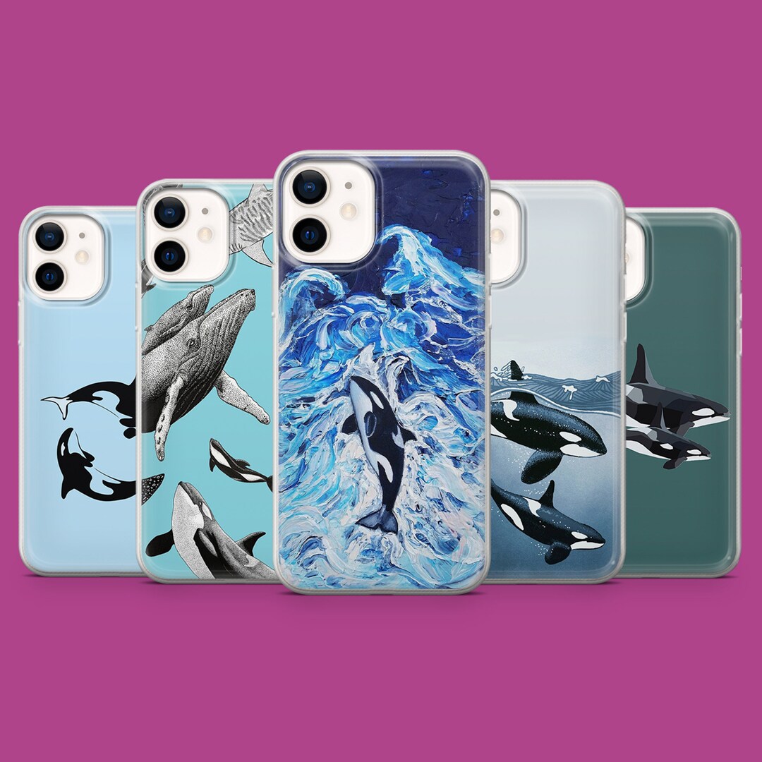 Orca Phone Case Marine Life Aquatic Cover for iPhone 17, 16 Pro, 15, 14 ...