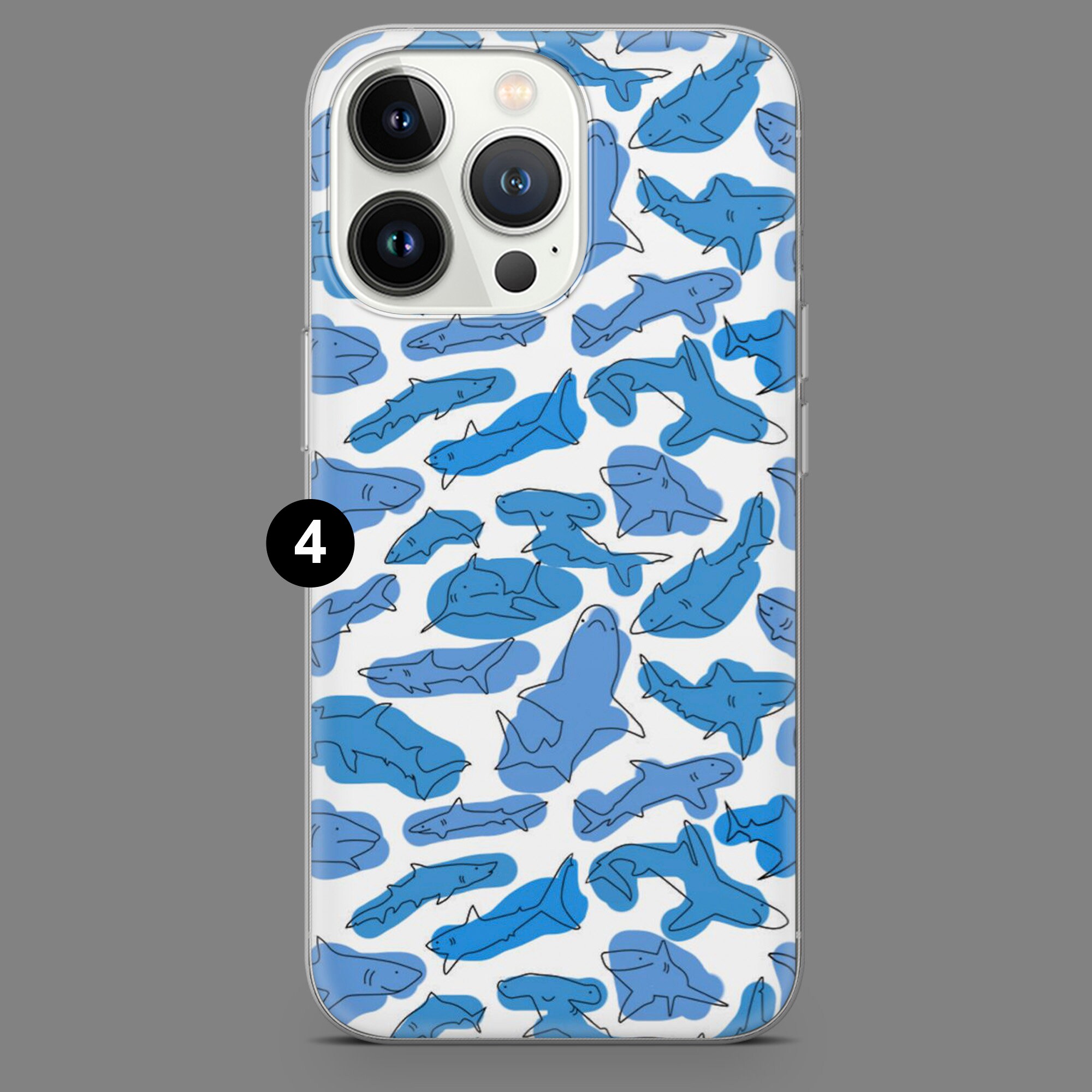 Shark Phone Case Sea Ocean Life Cover for iPhone 15 14 13 12 11 Xr ...