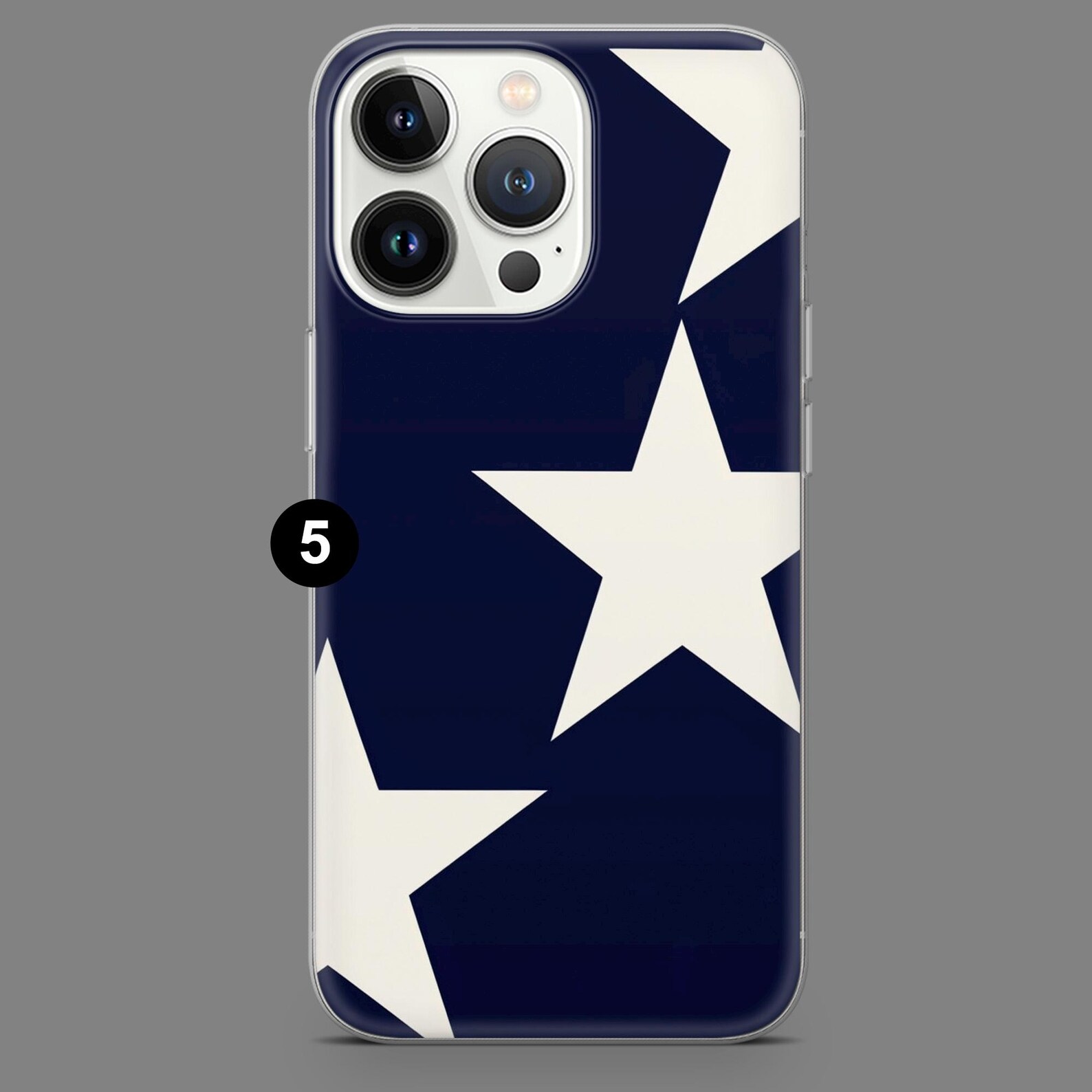 Navy Blue Phone Case Kiss Mark White Bows Dark Stars Cover for iPhone ...