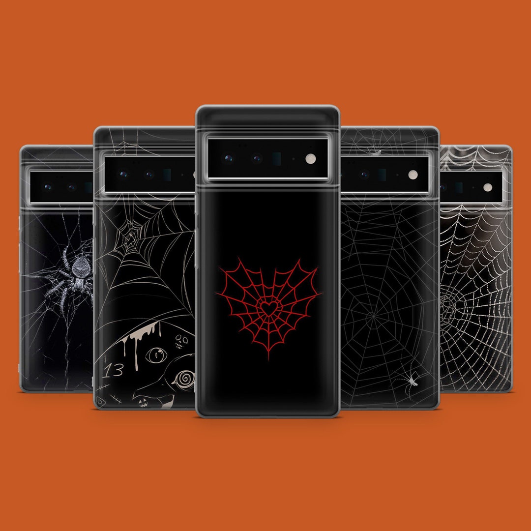 Spider Web Phone Case Scary Black Spider Cover Fits for Pixel 10, 10A ...