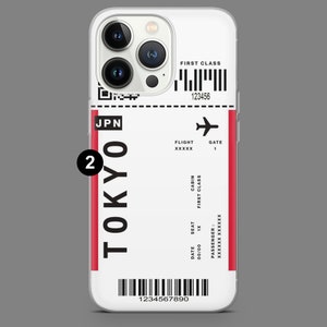 Plane Ticket Phone Case Flight Boarding Pass Cover for iPhone 17 16 15 ...