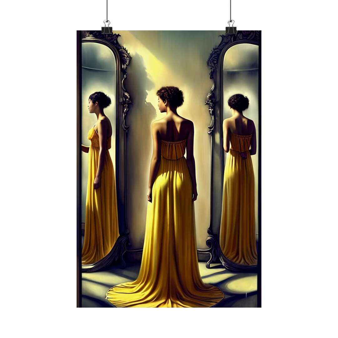 Self-reflection Original Art Print Wall Art Poster - Etsy