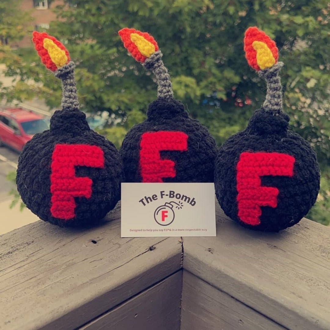 Crochet F Bomb Pattern - Crochet Bomb Pattern - Adult Gift Ideas - Gag ...