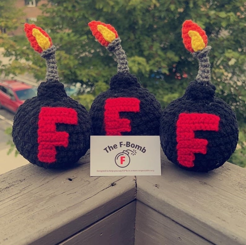 Crochet F Bomb Pattern Crochet Bomb Pattern Adult Gift Ideas Gag Gift ...