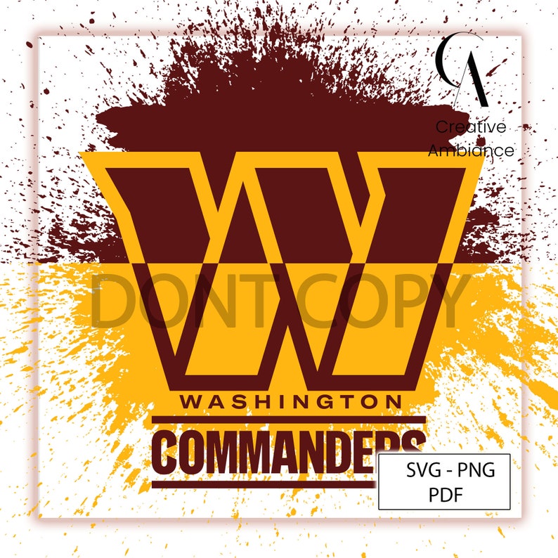 Commanders PNG-PDF-SVG, Commanders Football Team Digital Design - Etsy