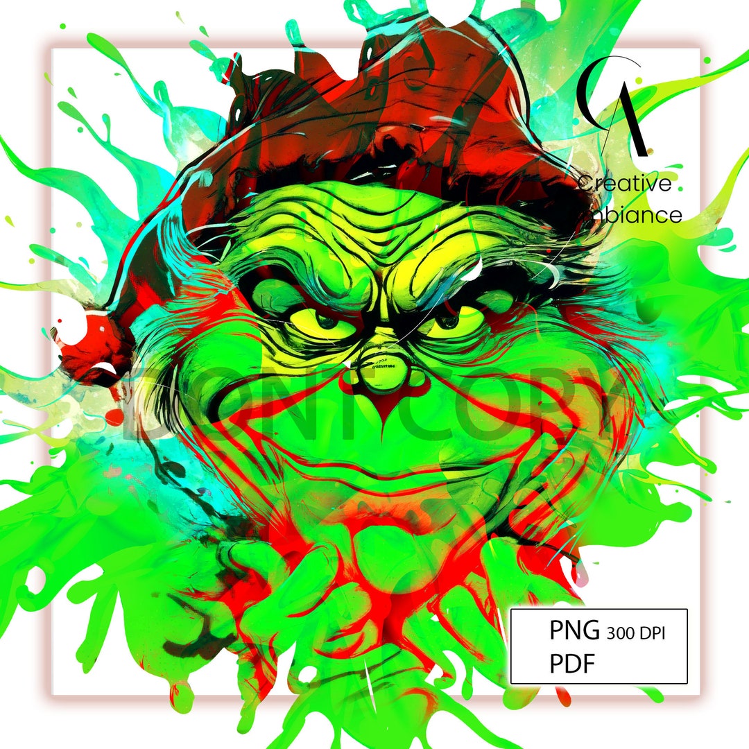 Grinch PNG-PDF Grinch Shirt Digital Design Grinch - Etsy