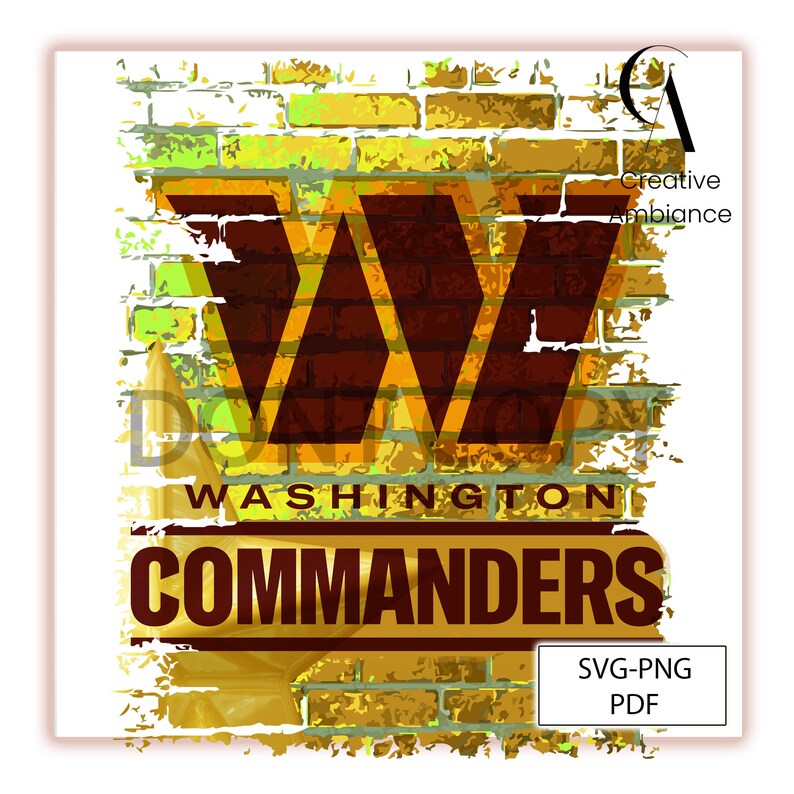 Commanders PNG-PDF-SVG, Commanders Football Team Digital Design - Etsy