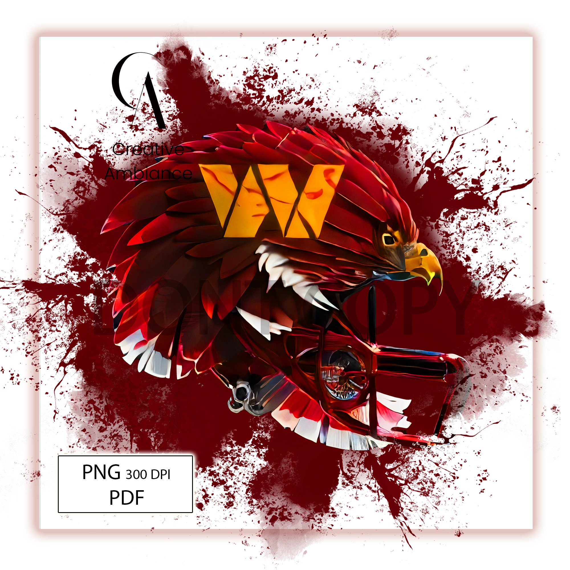 Commanders PNG-PDF, Commanders Football Team Digital Design - Etsy