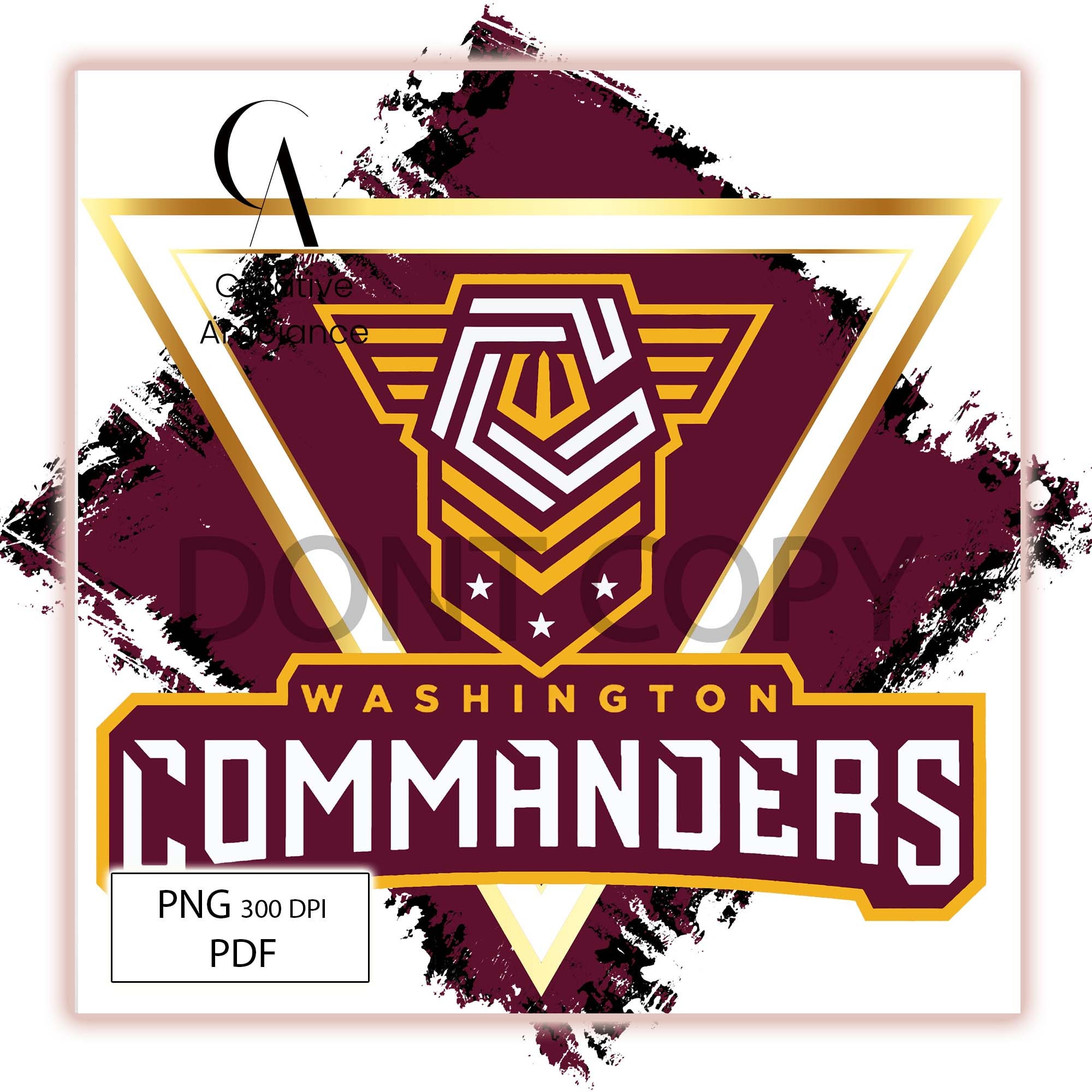 Commanders PNG-PDF, Commanders Football Team Digital Design - Etsy