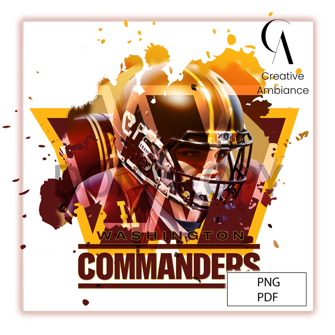 Commanders PNG-PDF, Commanders Football Team Digital Design - Etsy