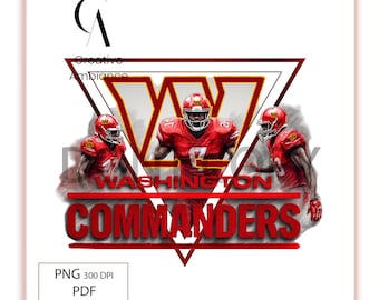Commanders PNG-PDF-SVG, Commanders Football Team Digital Design - Etsy