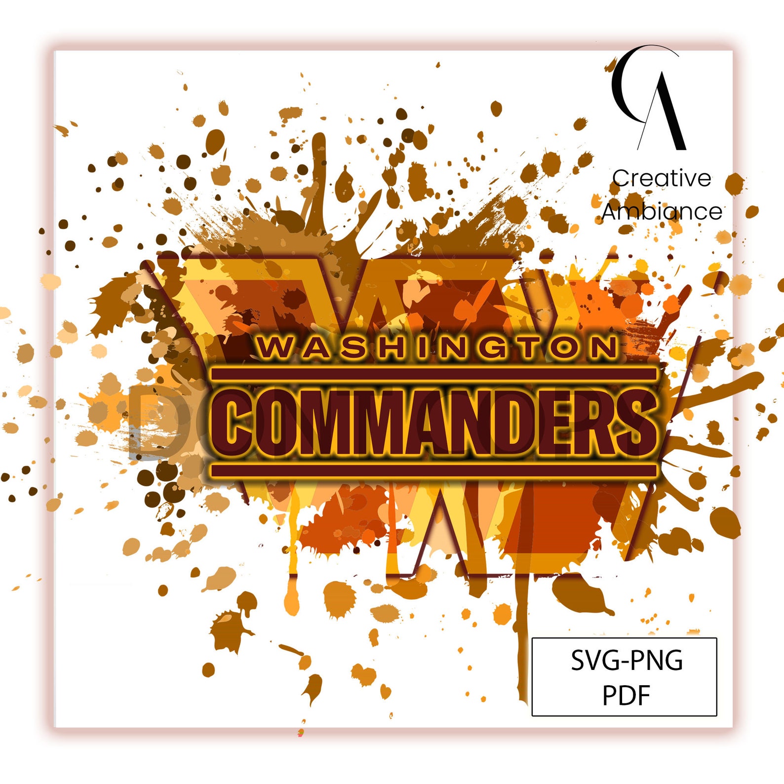 Commanders PNG-PDF-SVG, Commanders Football Team Digital Design - Etsy
