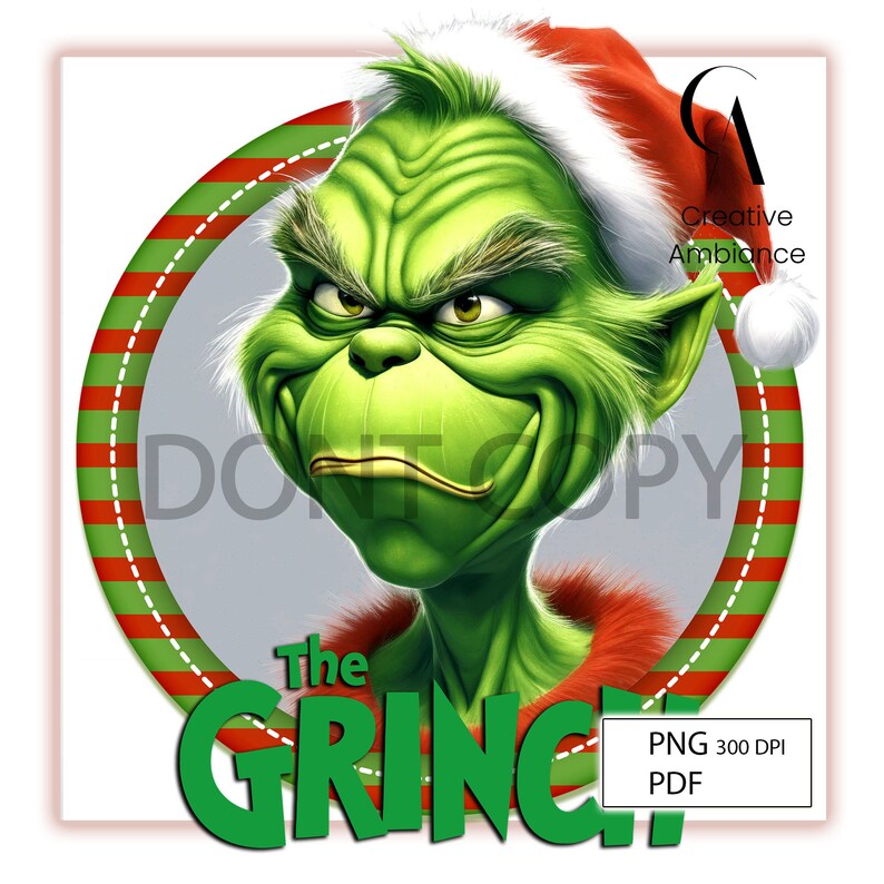 Grinch PNG-PDF Grinch Shirt Digital Design Grinch - Etsy