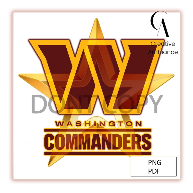 Commanders PNG-PDF, Commanders Football Team Digital Design - Etsy