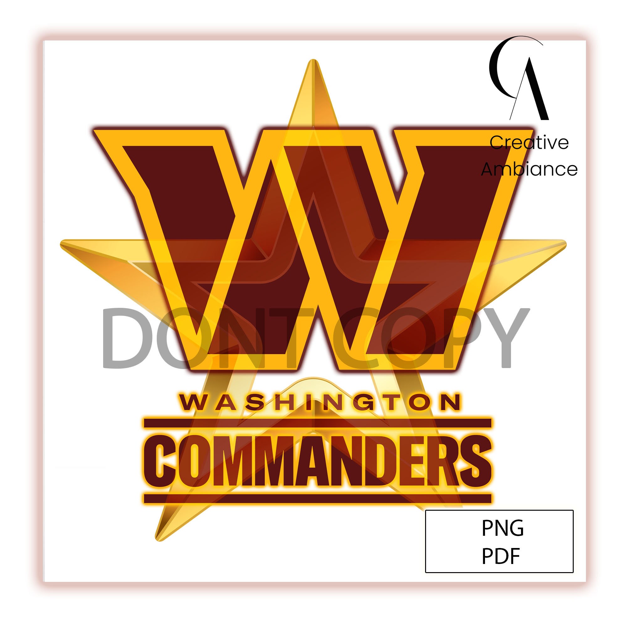 Commanders PNG-PDF, Commanders Football Team Digital Design - Etsy