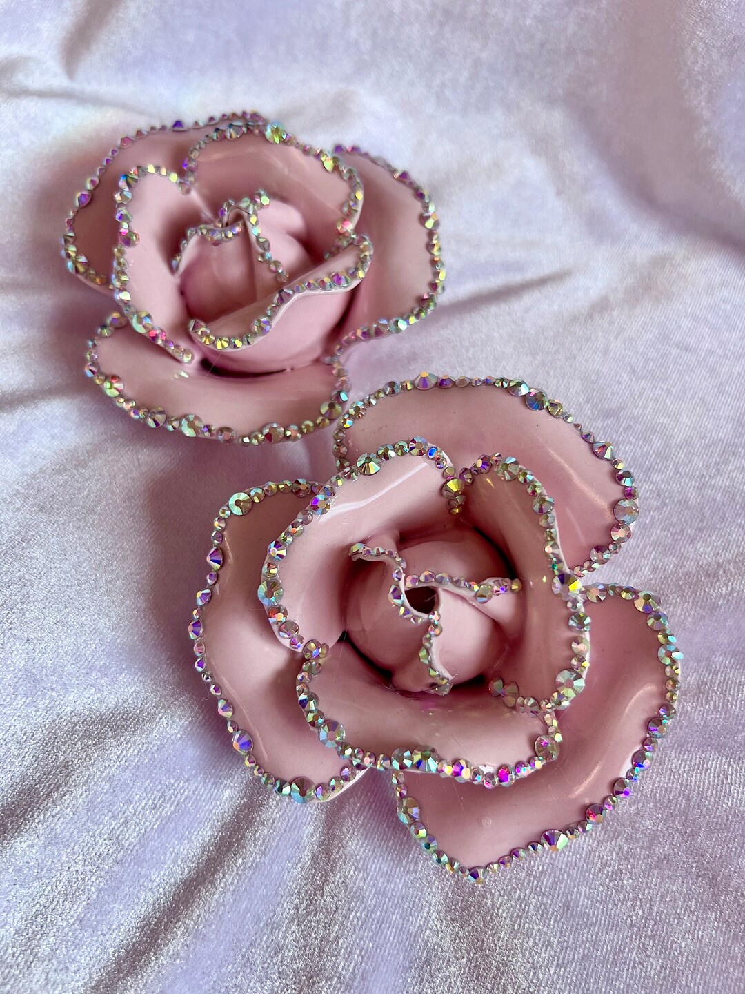 Ceramic Rose With Bling or Pearls - Etsy