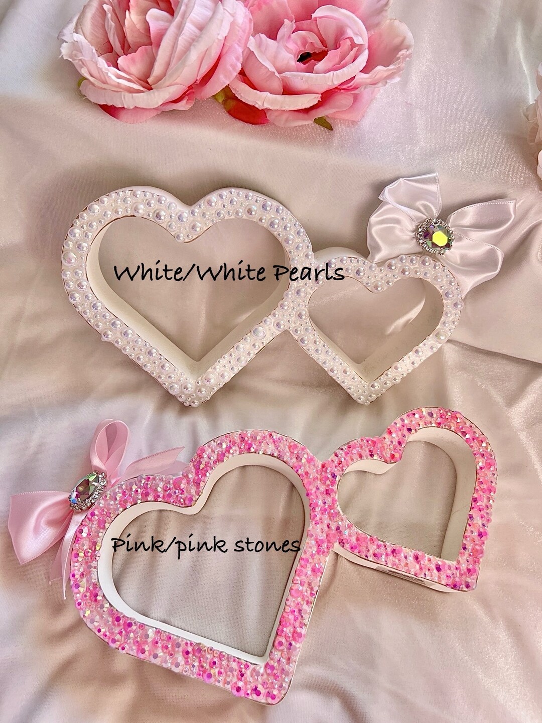 Custom Double-heart Table Decor - Etsy