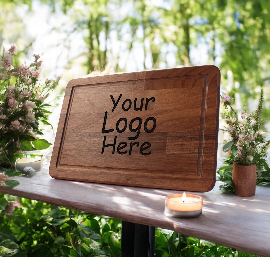 Engraved Logo Board, Restaurant Branding, Custom Cutting Board, Logo ...