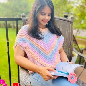 CROCHET PATTERN | V-snug Oversized Crochet Tee Pattern | Crochet ...