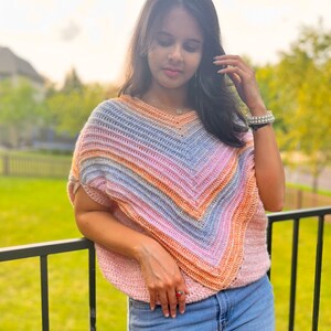 CROCHET PATTERN | V-snug Oversized Crochet Tee Pattern | Crochet ...