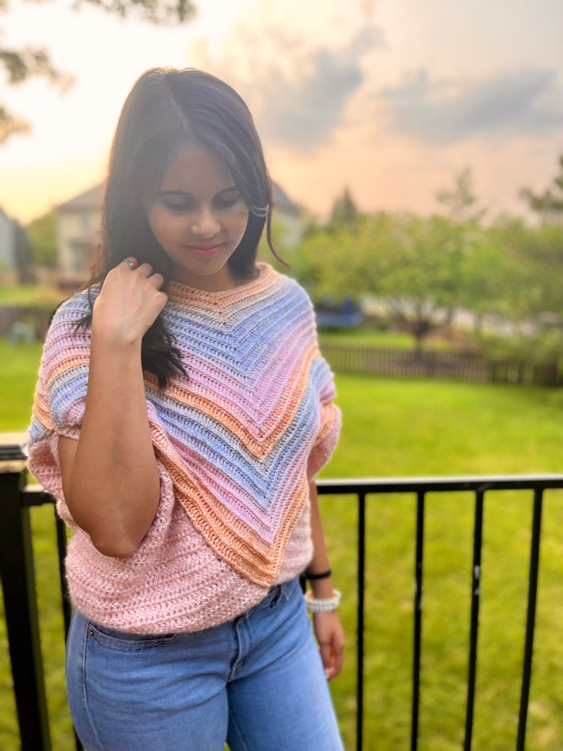 CROCHET PATTERN | V-snug Oversized Crochet Tee Pattern | Crochet ...