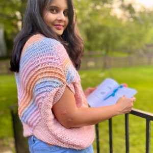 CROCHET PATTERN | V-snug Oversized Crochet Tee Pattern | Crochet ...