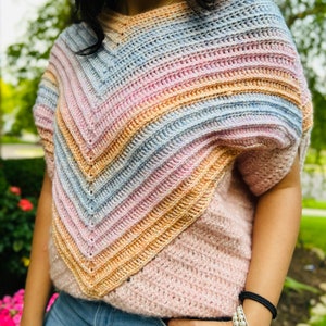 CROCHET PATTERN | V-snug Oversized Crochet Tee Pattern | Crochet ...