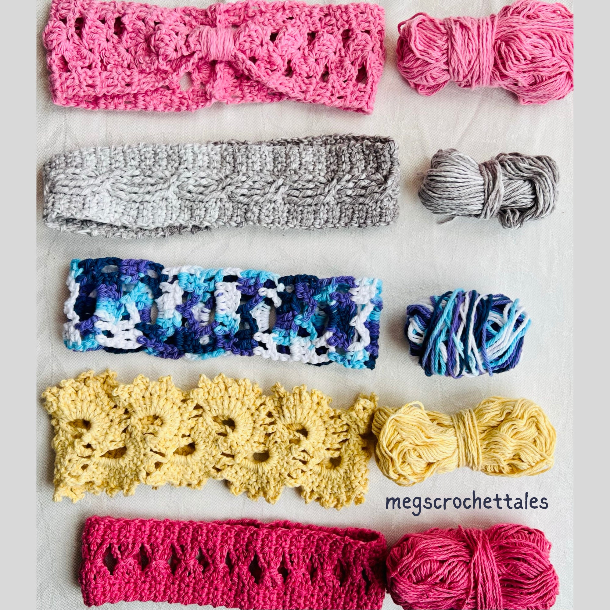 CROCHET PATTERN - Bundle of 5 Crochet Headbands PDF | Easy Crochet ...