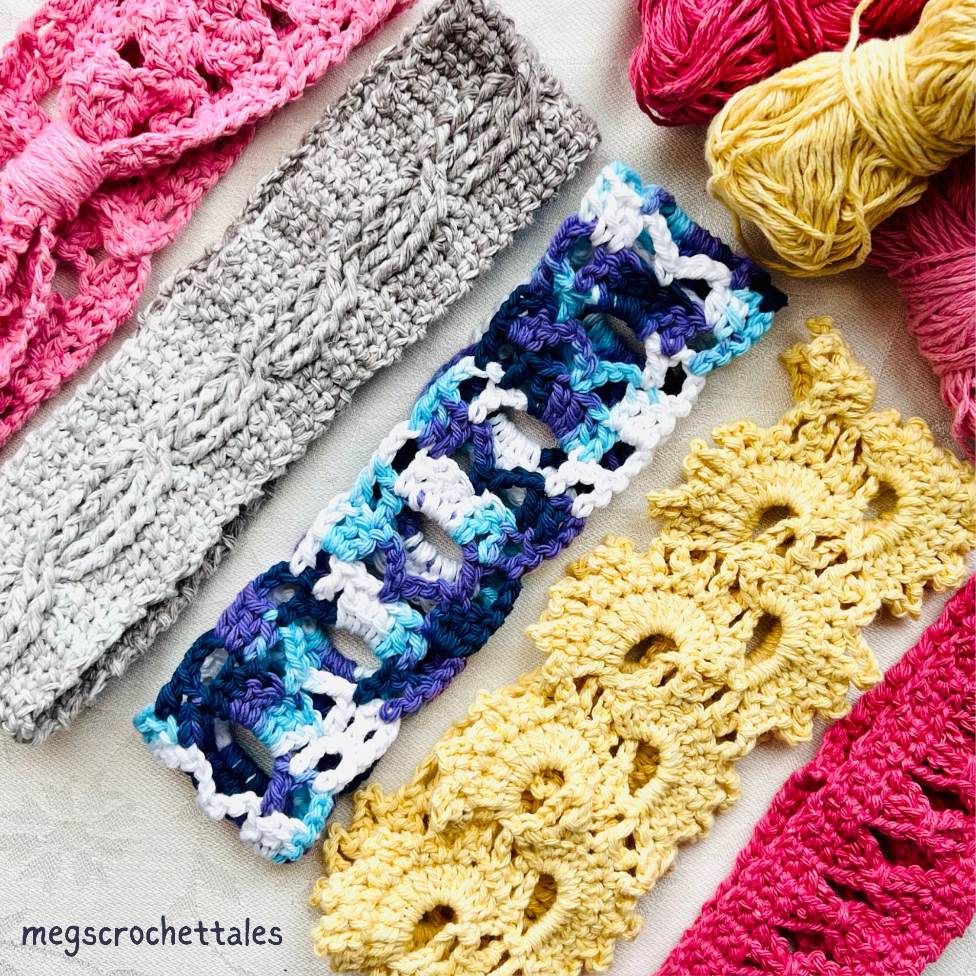 CROCHET PATTERN - Bundle of 5 Crochet Headbands PDF | Easy Crochet ...