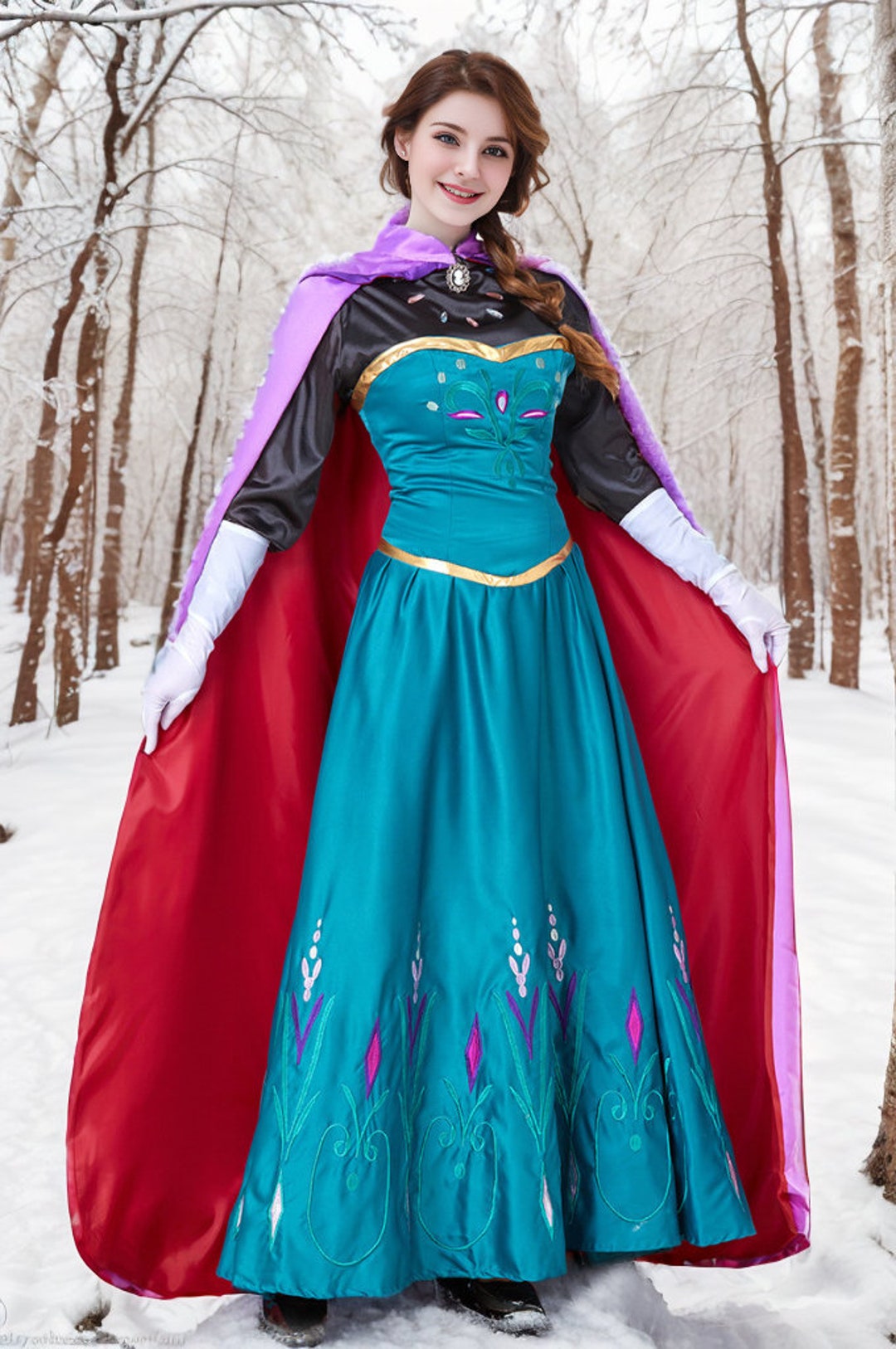 Adult Women Frozen Princess Queen Elsa Costume Cosplay Dress With Wig ...
