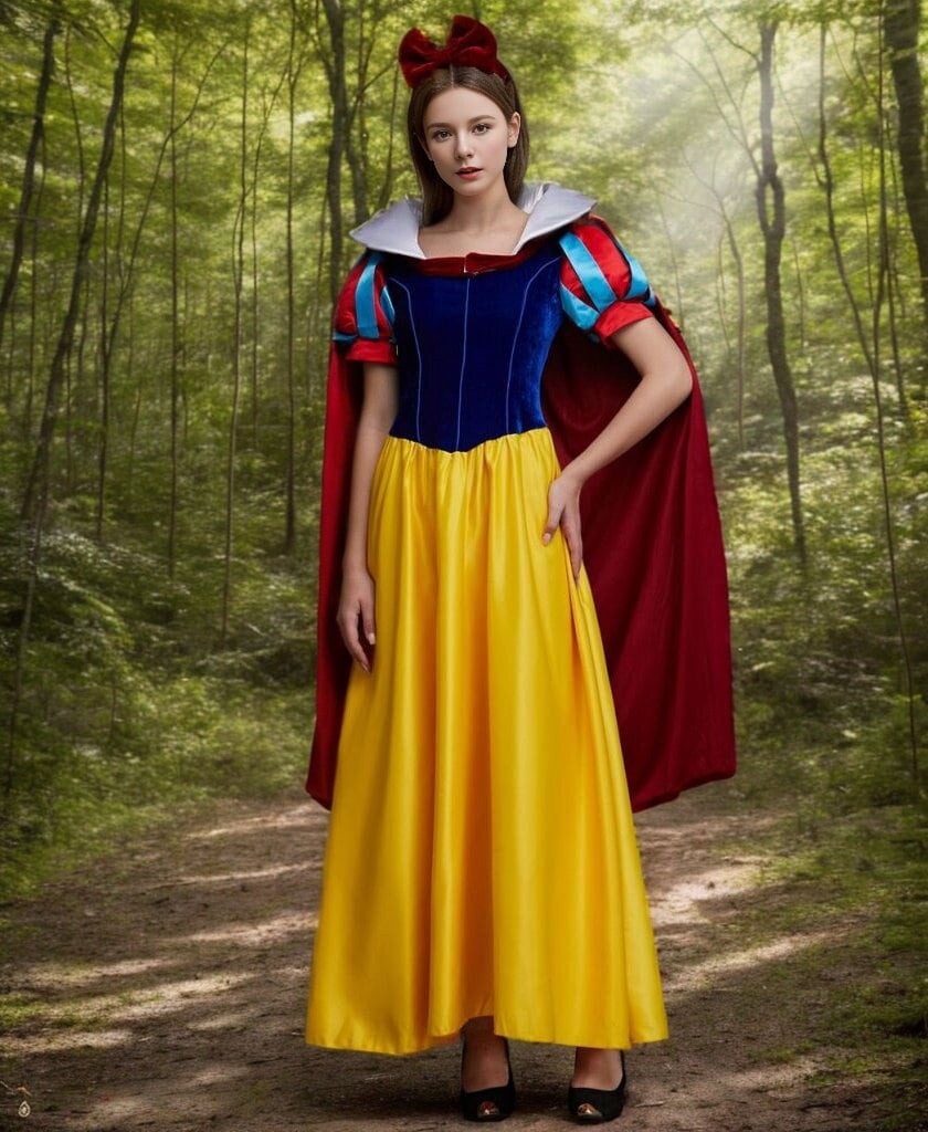 Adult Women Snow White Princess Dress Snow White Cosplay Costume Snow White Dress With Detached ...