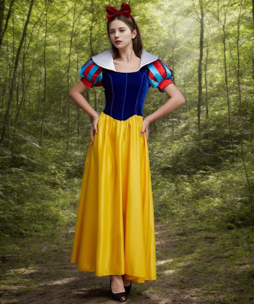 Adult Women Snow White Princess Dress Snow White Cosplay Costume Snow White Dress With Detached ...