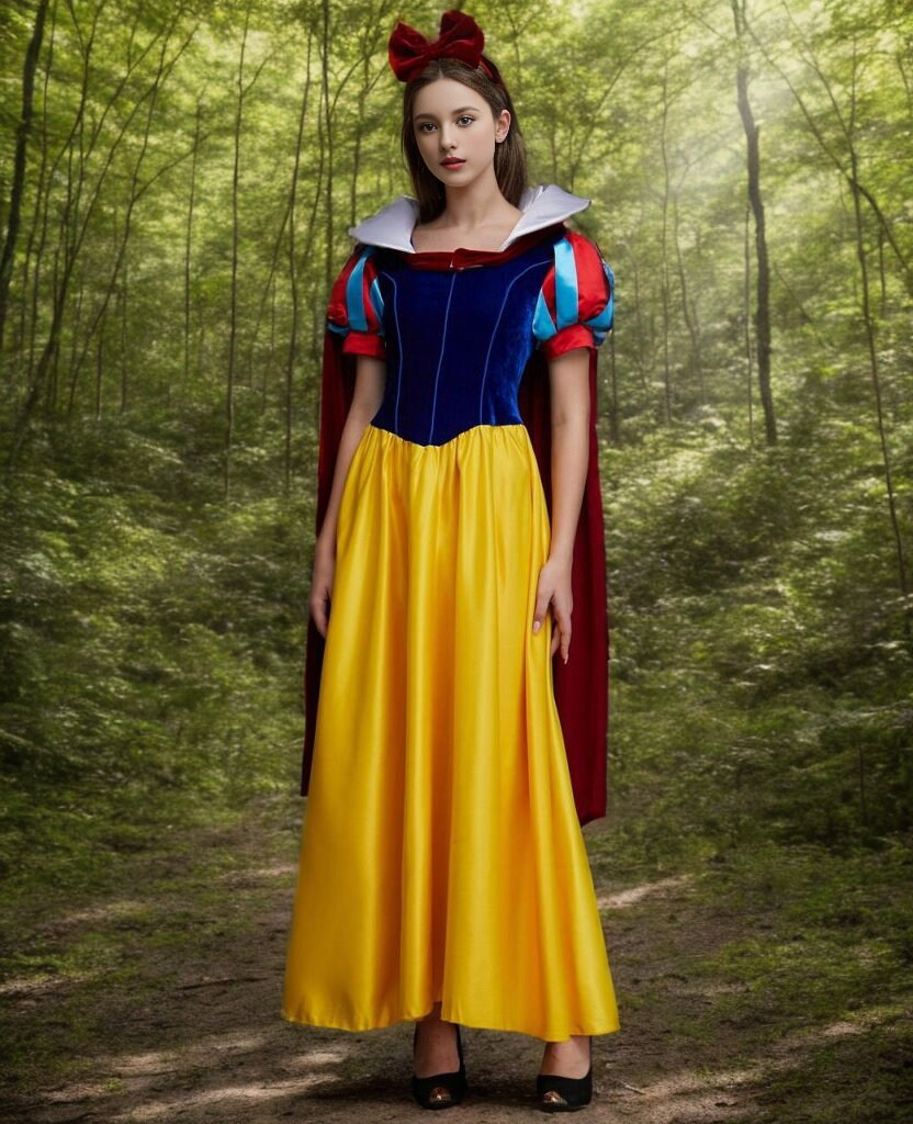 Adult Women Snow White Princess Dress Snow White Cosplay Costume Snow ...