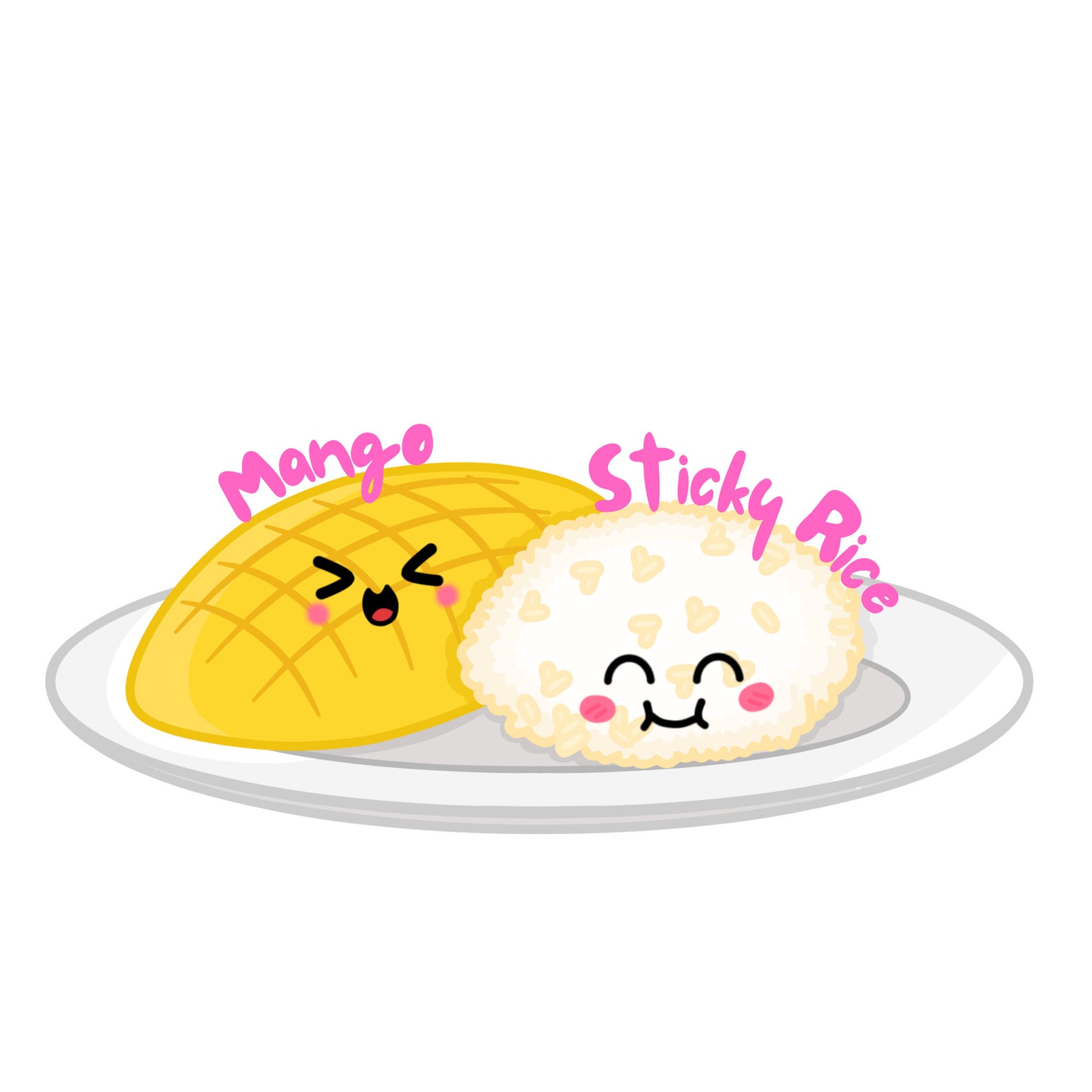 Mango and Sticky Rice Sticker - Etsy