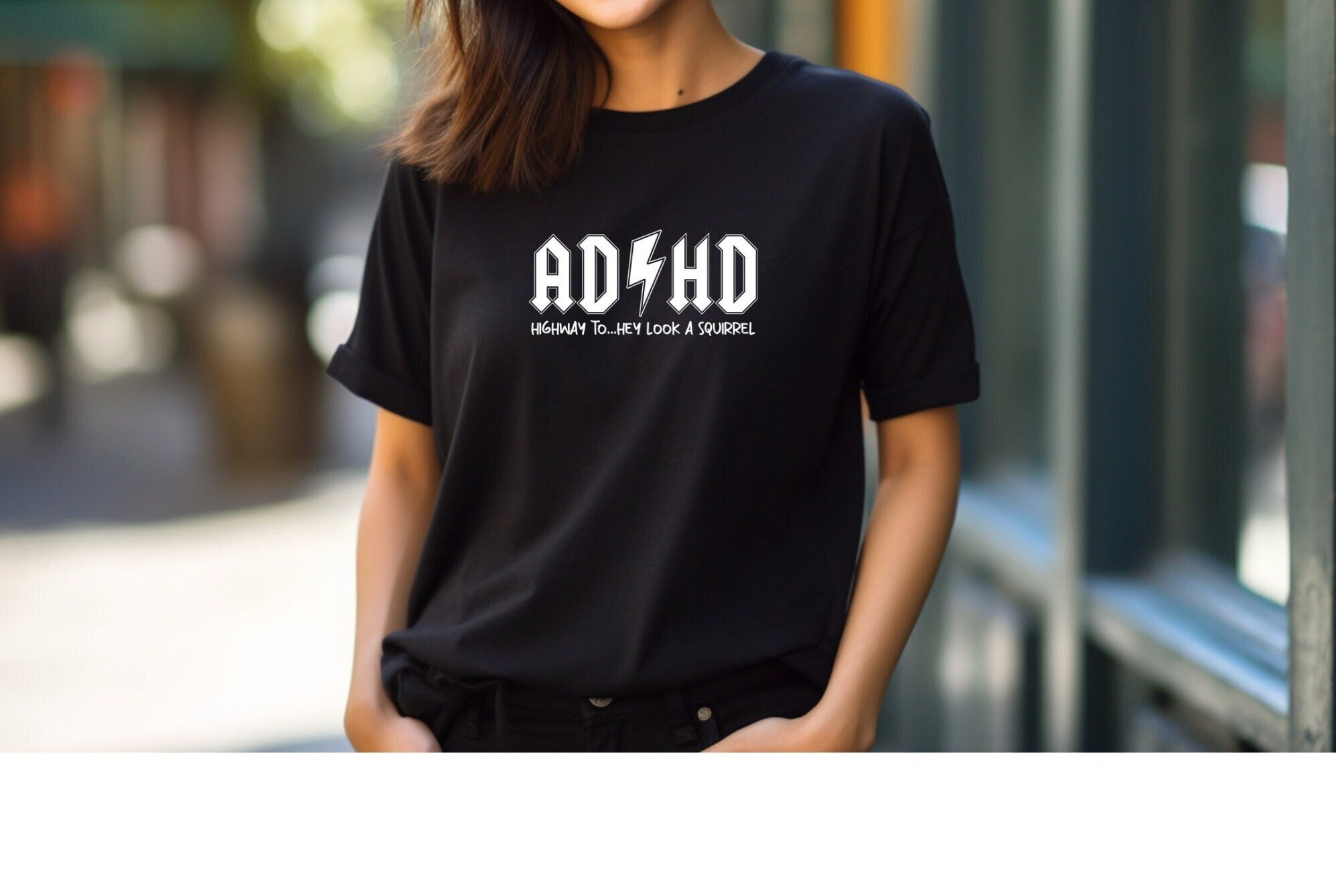 ADHD Squirrel Tshirt, ADHD Shirt, Sarcastic T-shirt, Funny Quote Tee ...