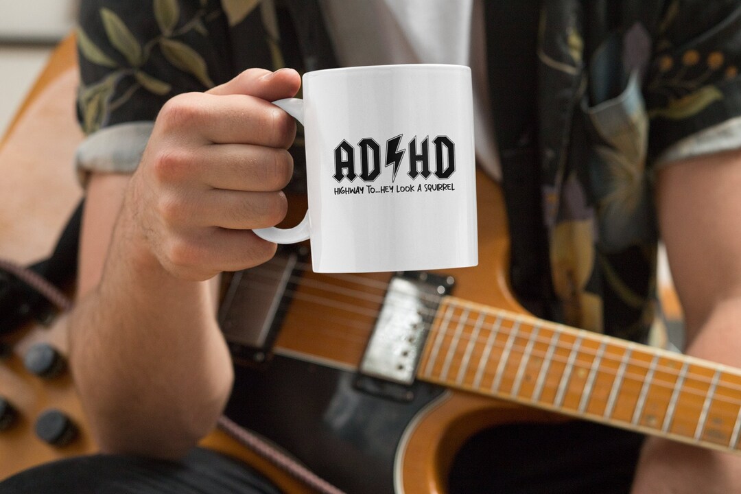 ADHD Mug, ADHD Gift, Hey Look A Squirrel Mug, ADHD Cup, Fun Quote Mug ...