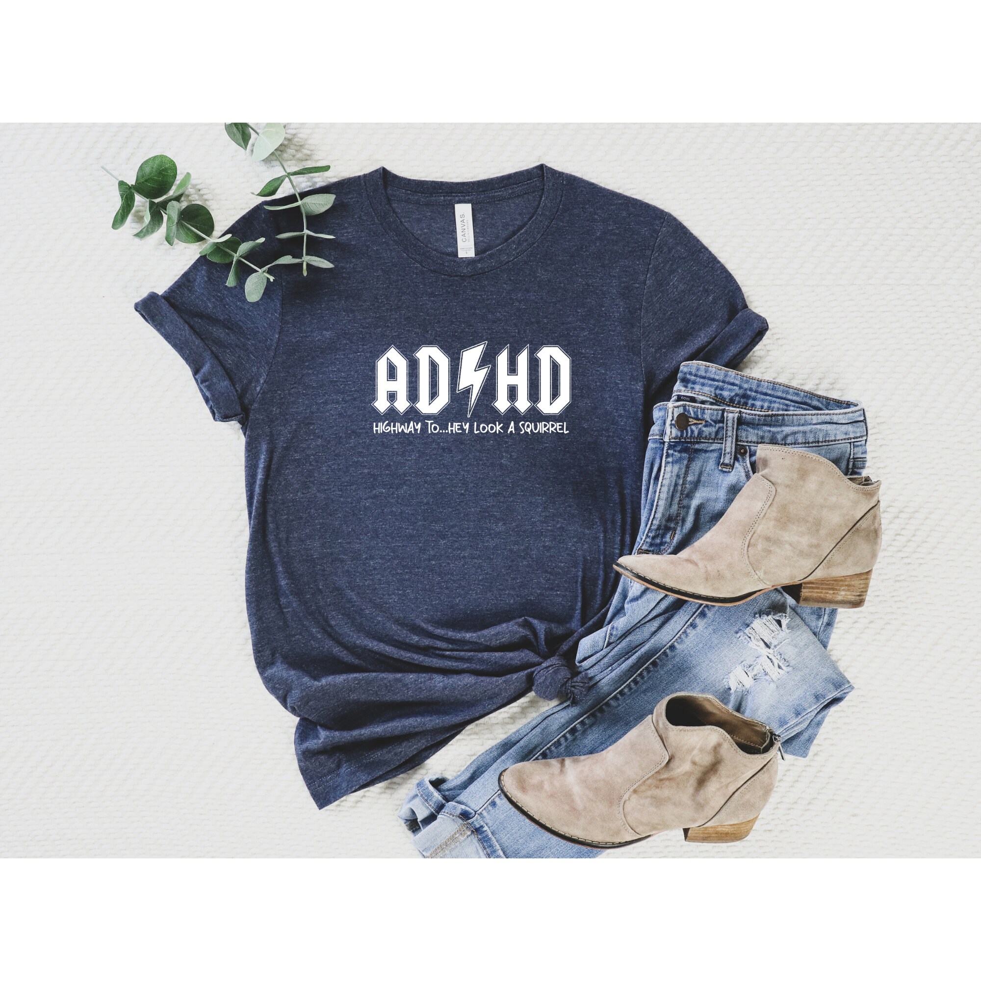 ADHD Squirrel Tshirt, ADHD Shirt, Sarcastic T-shirt, Funny Quote Tee ...