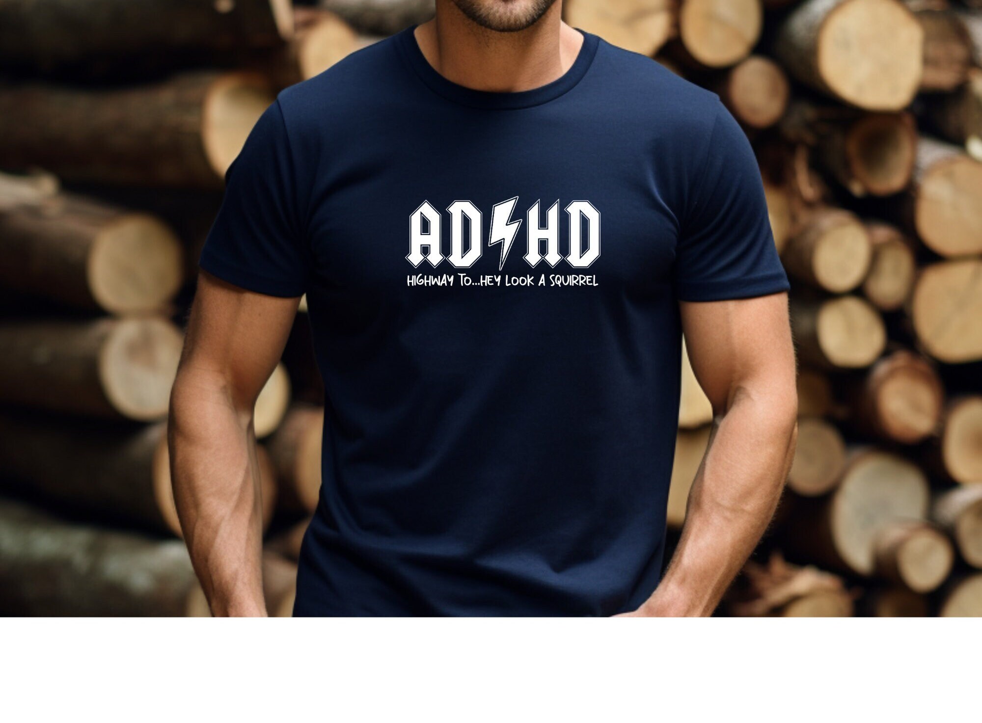 Men's ADHD Squirrel Shirt, ADHD Tshirt, Funny Dad T-shirt, ADHD ...