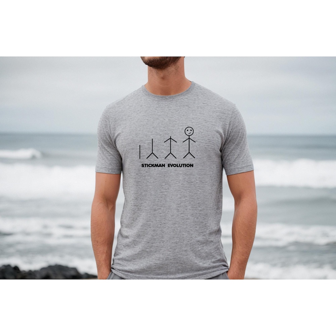 Stickman Tee, Stickman Evolution Tshirt, Mens Stickman Shirt, Funny ...