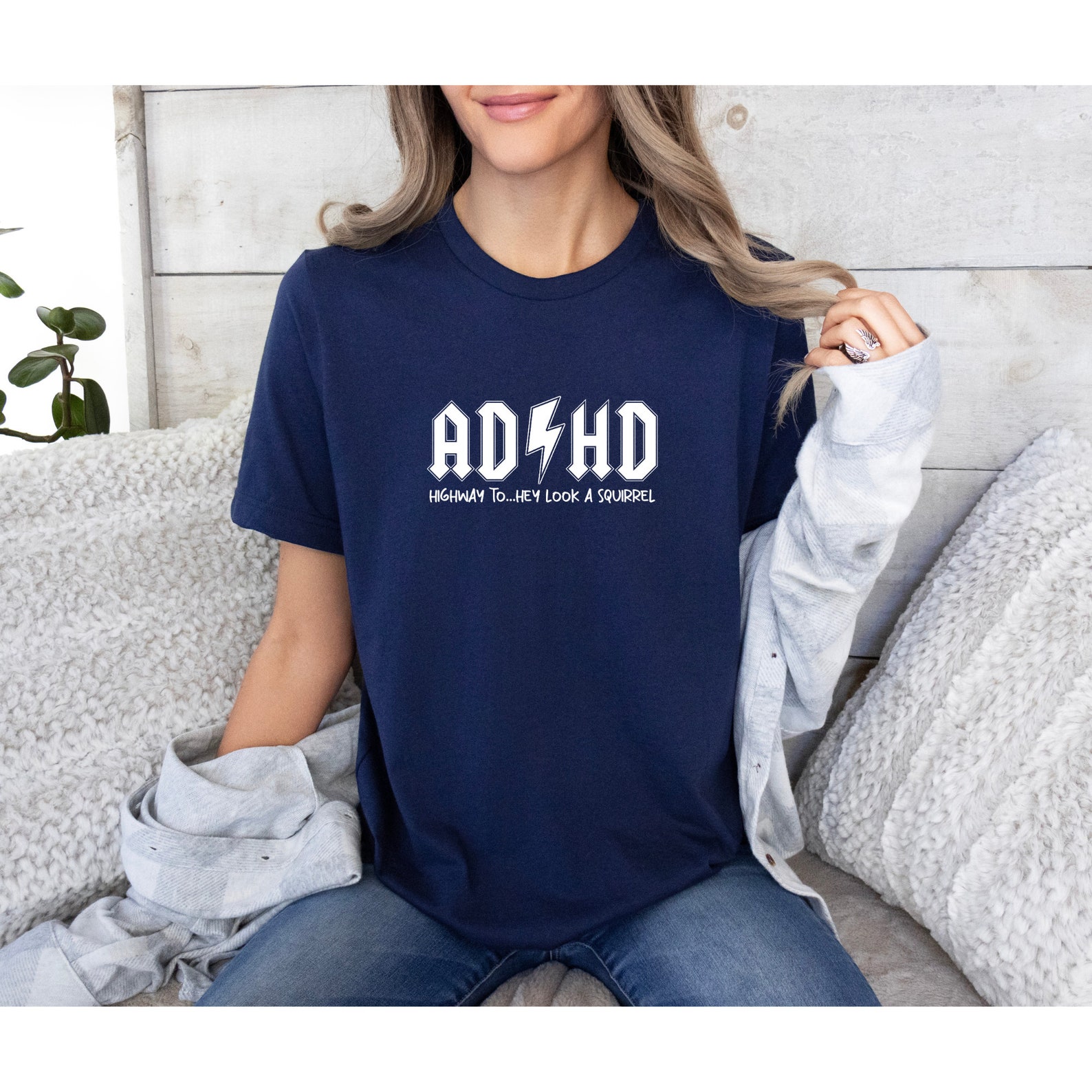 ADHD Squirrel Tshirt, ADHD Shirt, Sarcastic T-shirt, Funny Quote Tee ...