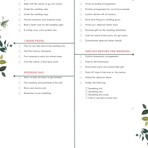 Wedding Checklist Template / Wedding Tasks Tracker / Customizable ...