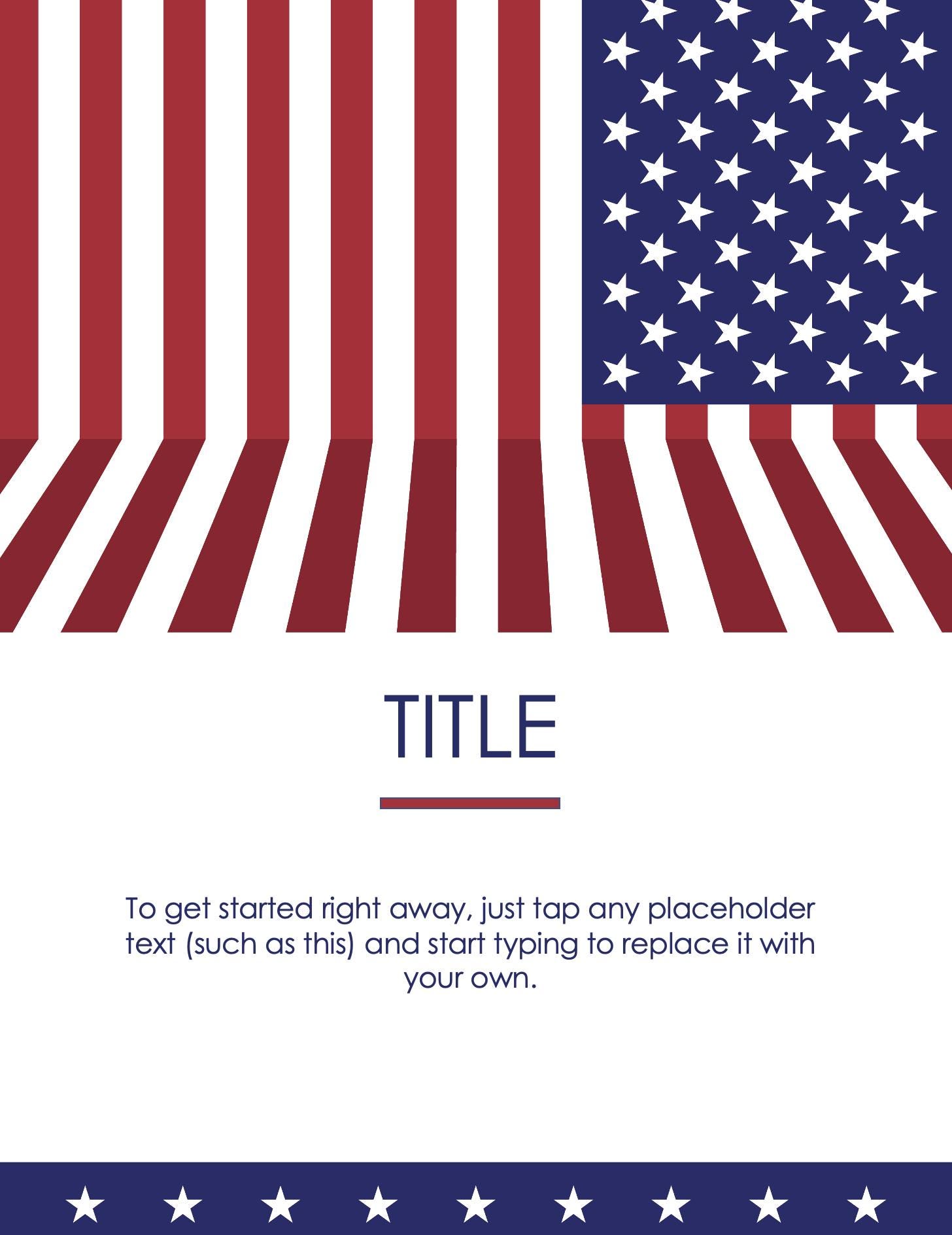 Patriotic Flyer Template: Customizable USA Flag Design (digital ...