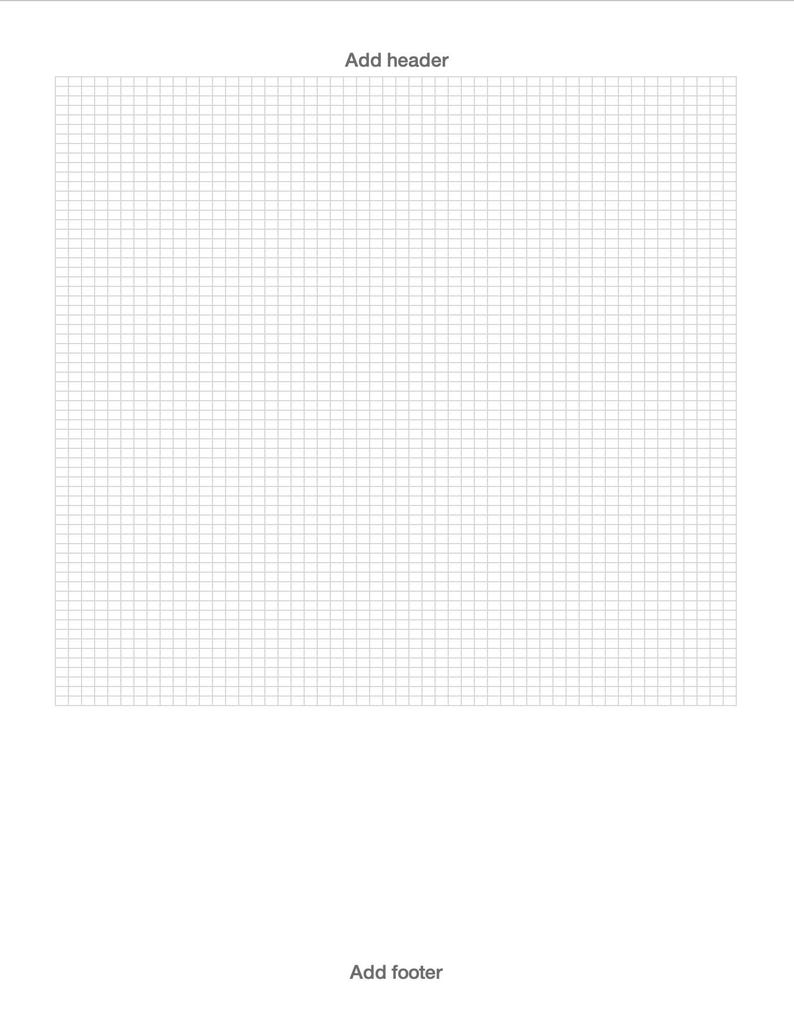 Printable Graph Paper Template for Excel | Customizable Grid in Three ...
