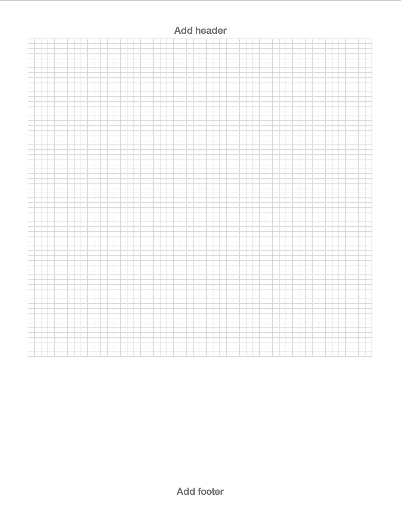 Printable Graph Paper Template for Excel | Customizable Grid in Three ...