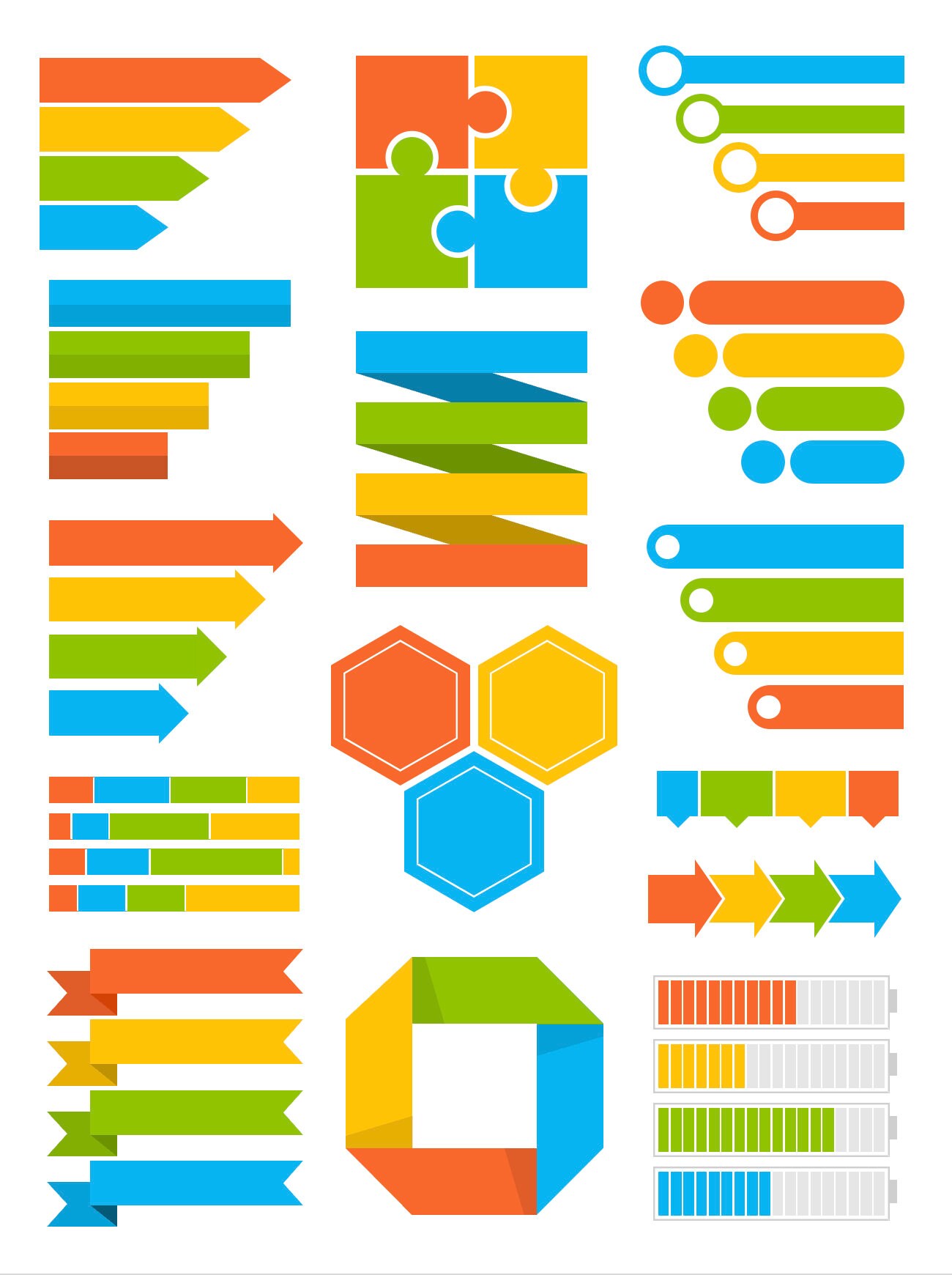 Infographic Shapes Presentation / Visualize Data, Compare Insights, and ...