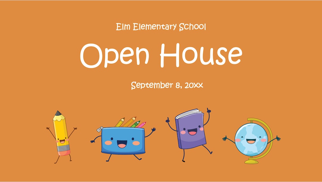 Open House Powerpoint Template: Customizable School Presentation - Etsy
