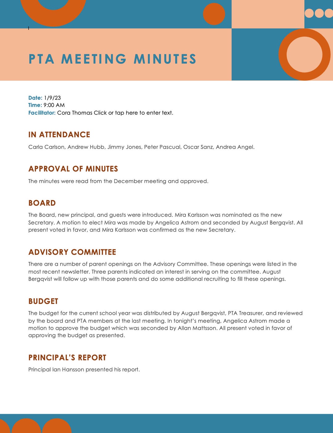 Professional Meeting Minutes Template / Meeting Tracker / Minutes ...