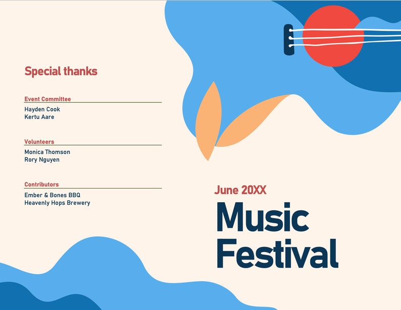 Customizable Event Program Template: Half-fold Booklet - Etsy