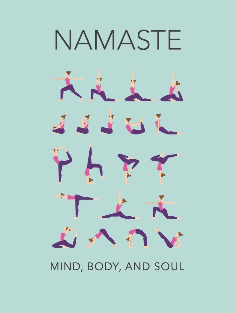 Decorative Yoga Pose Poster: Motivational Prints (digital Download) - Etsy